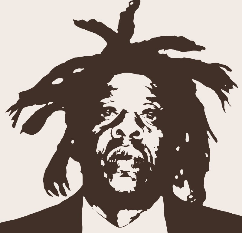 Jay-Z black and white stencil.